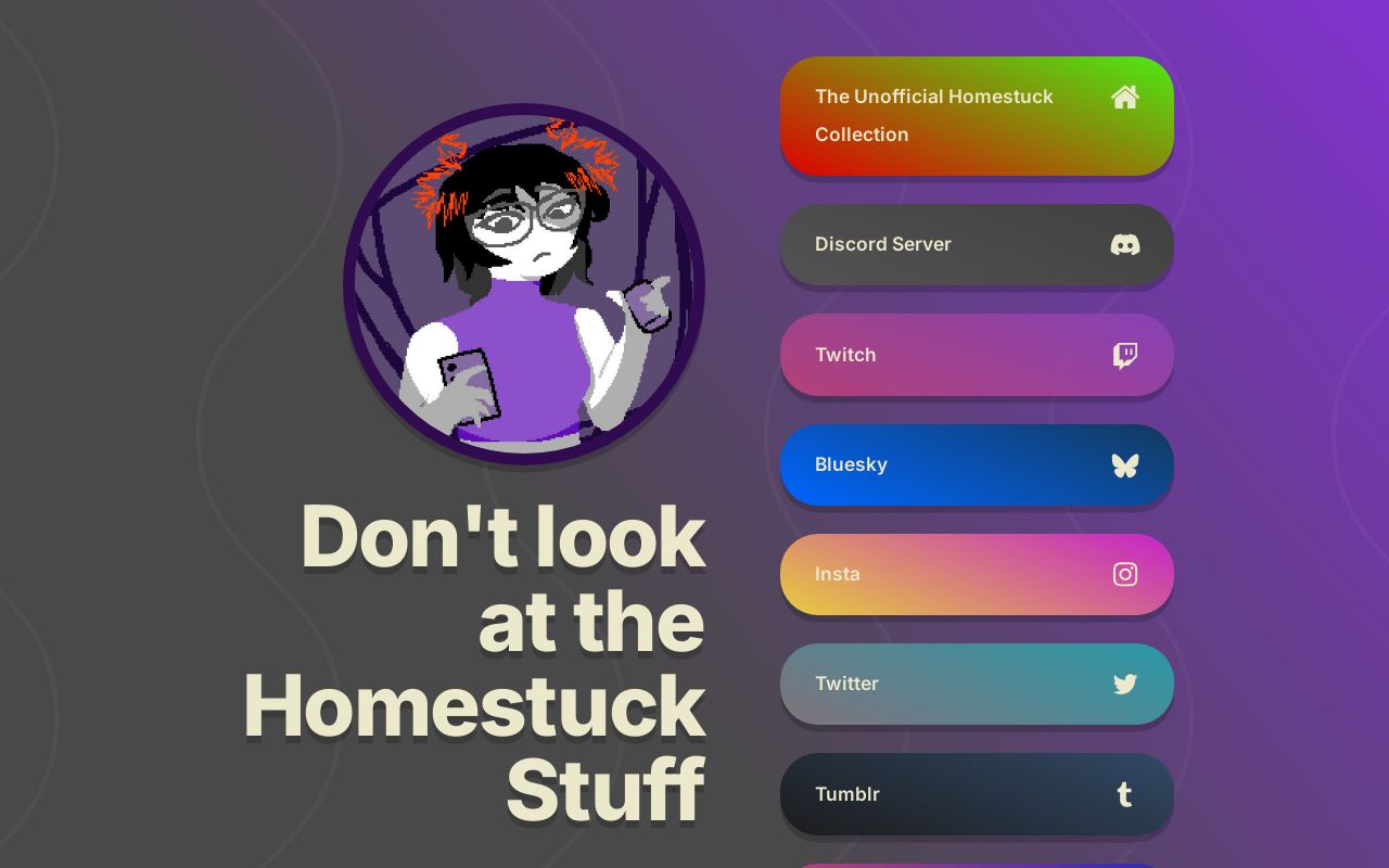 Don't look at the Homestuck stuff